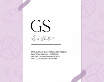 Wing Defence Netball Definition Print | A5/A4/A3 | Wall Art | Netball ...