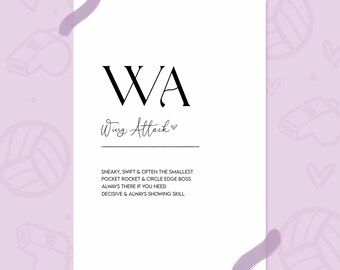 Wing Defence Netball Definition Print | A5/A4/A3 | Wall Art | Netball ...