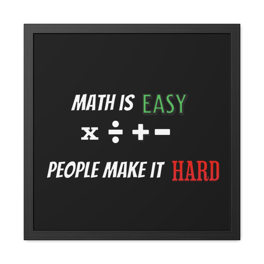 Funny Math Poster, Math Poster, Teacher Gift, Math Teacher Gift ...