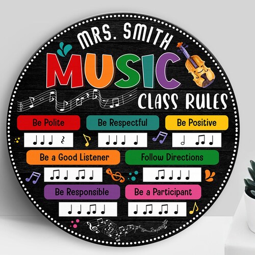 Music Teacher Door Sign Music Class Door Hanger Music - Etsy
