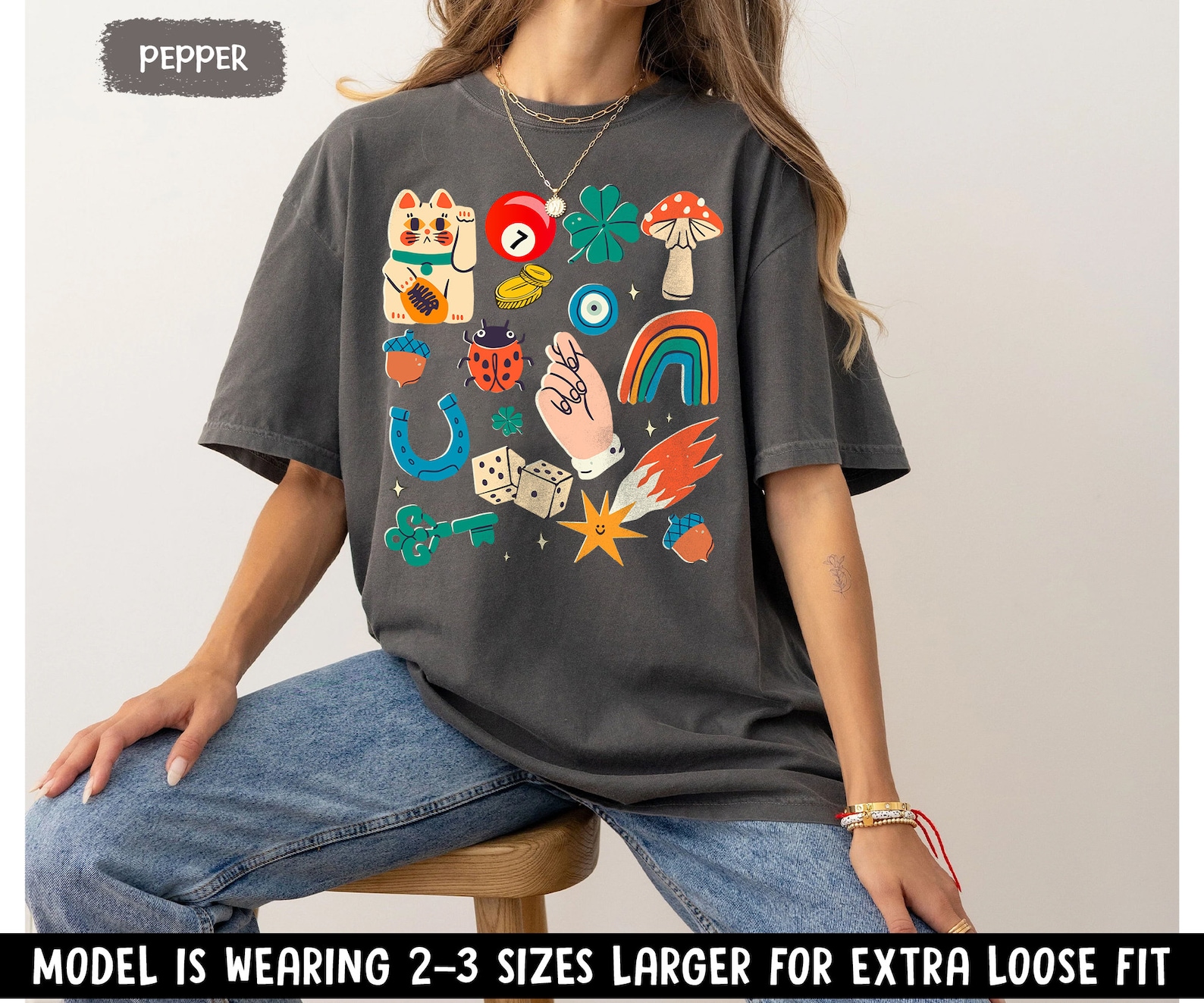 All the Lucky Things Shirt, Lucky 7 T-shirt, Trendy Aesthetic Shirt ...