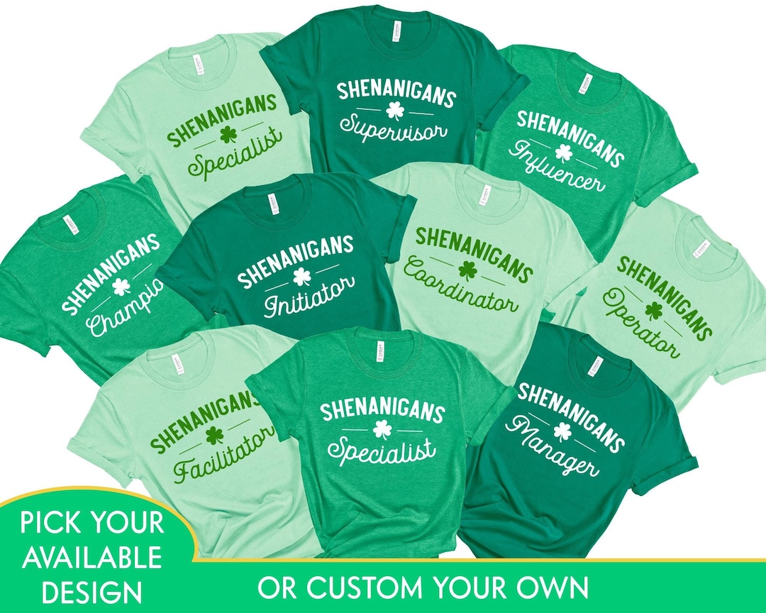 Shenanigans Squad St. Patricks Day Matching Shirt, Shenanigans ...