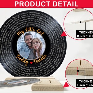 Fathers Day Gift From Daughter, Personalized Dad Daughter Record, Gift ...