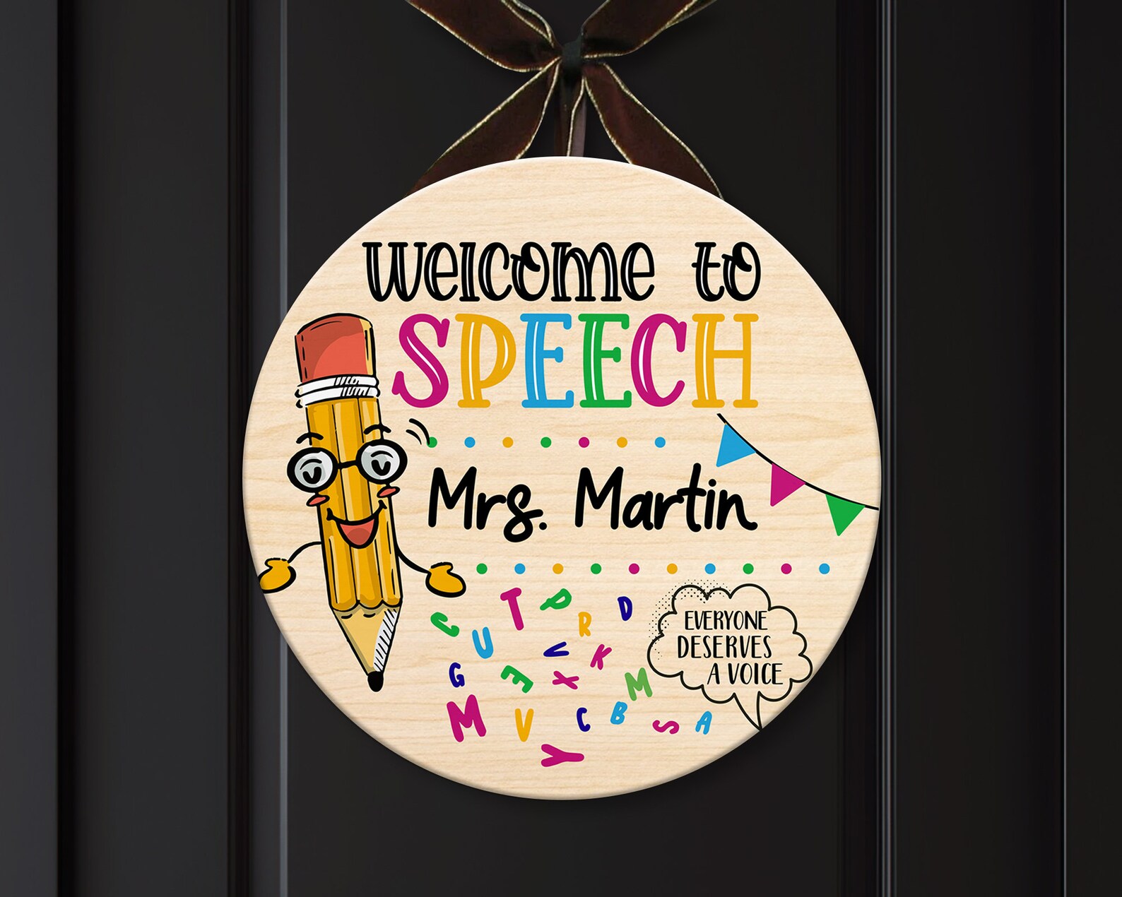 Speech Teacher Door Sign Teacher Door Hanger Teacher Door - Etsy
