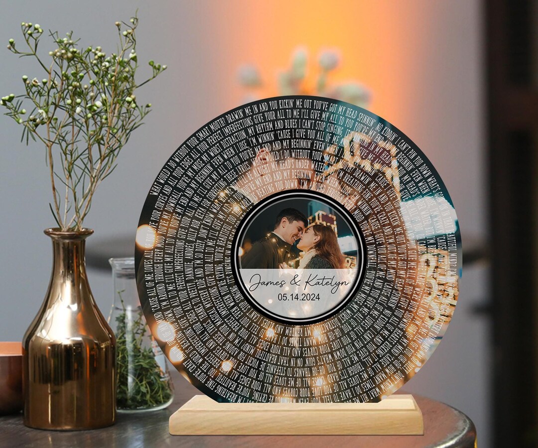 Custom Vinyl Record With Song Lyrics, Couple First Dance Song Gift ...