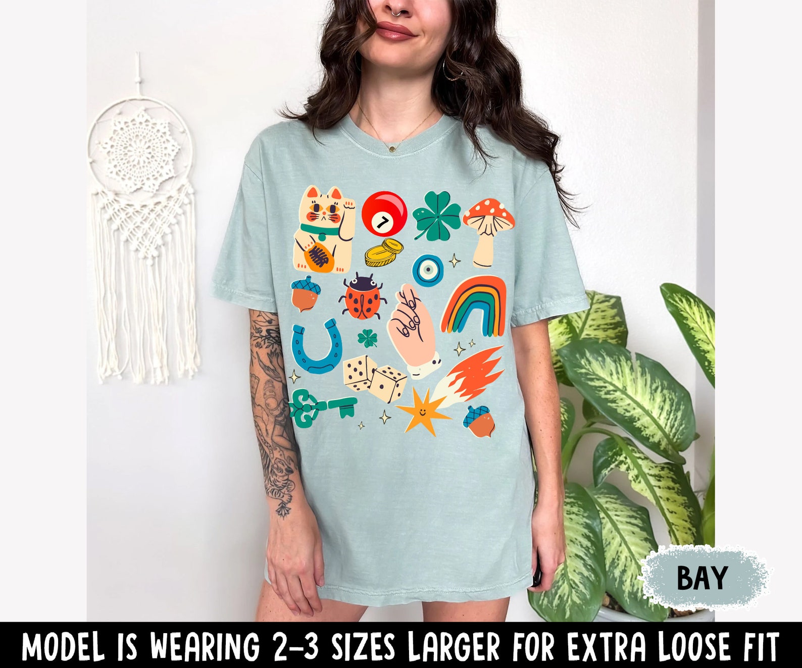 All the Lucky Things Shirt, Lucky 7 T-shirt, Trendy Aesthetic Shirt ...