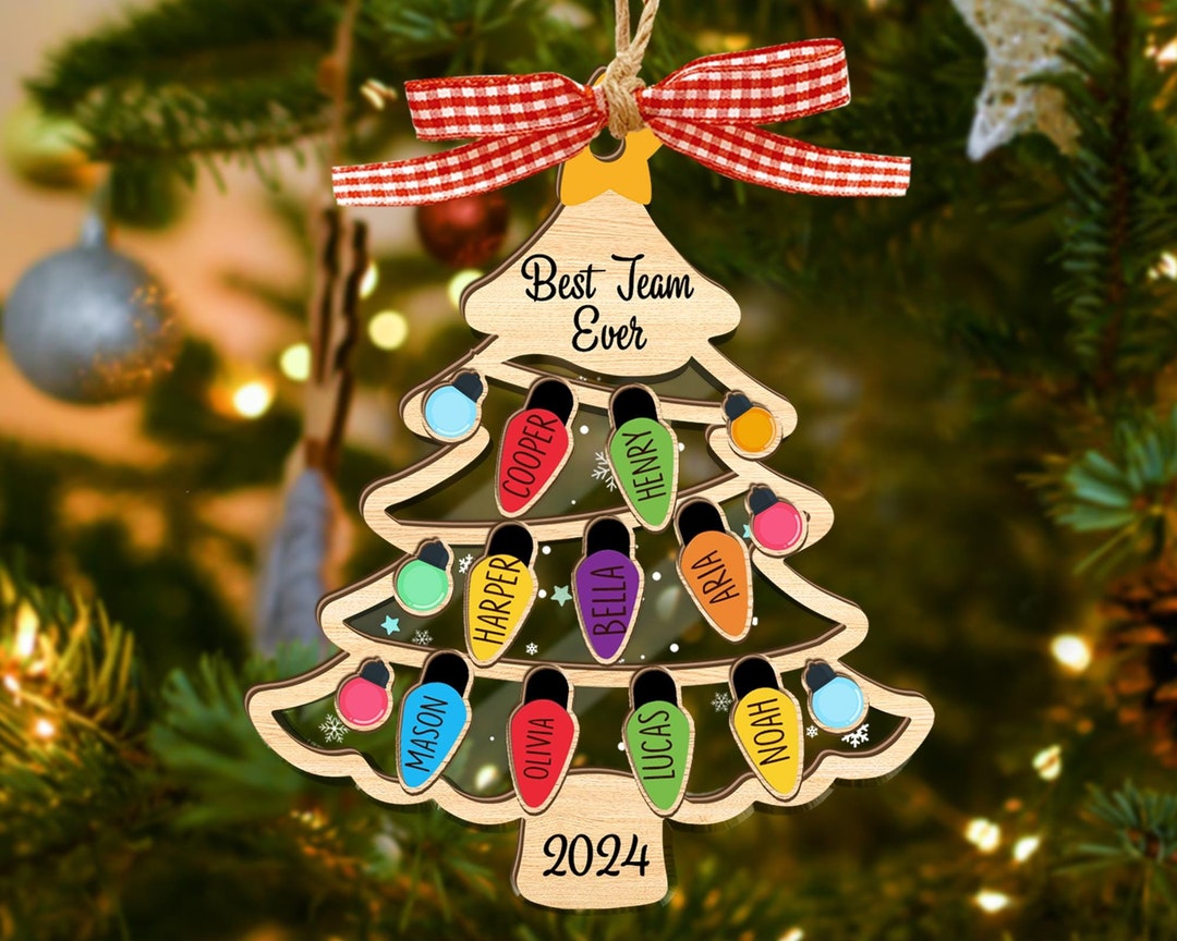 Coworker Ornament, Best Team Ever Ornament, 2024 Christmas Tree ...