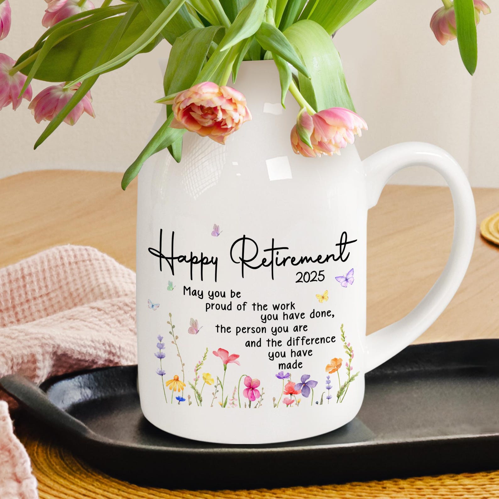 Retirement Gifts for Women, Retirement Ceramic Flower Vase, Teacher ...