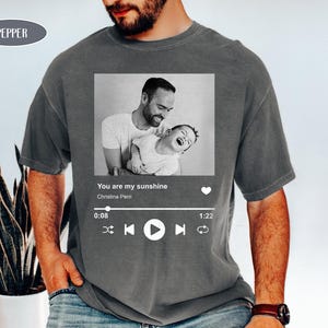 Custom Family Photo Song T-shirt: Personalized Dad Christmas Gift - Etsy
