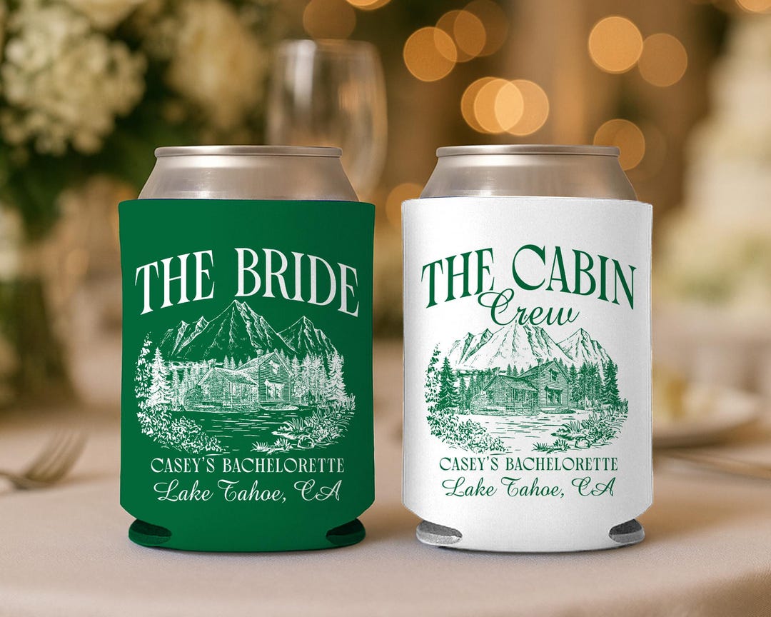 Personalized Cabin Crew Can Cooler: Camping Bachelorette Party Favor - Etsy