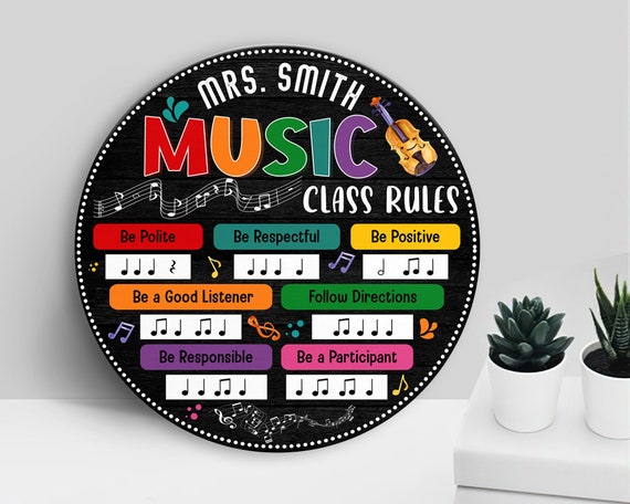 Music Teacher Door Sign Music Class Door Hanger Music - Etsy