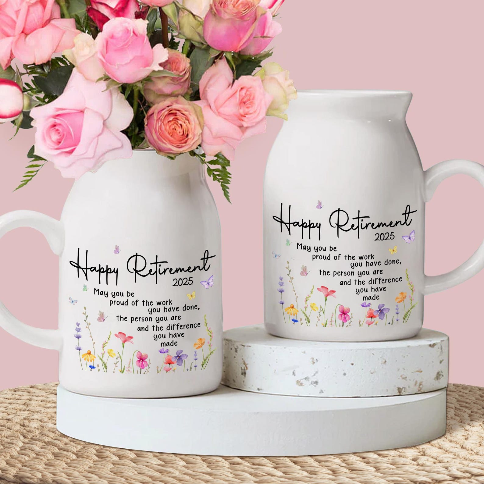 Retirement Gifts for Women, Retirement Ceramic Flower Vase, Teacher ...