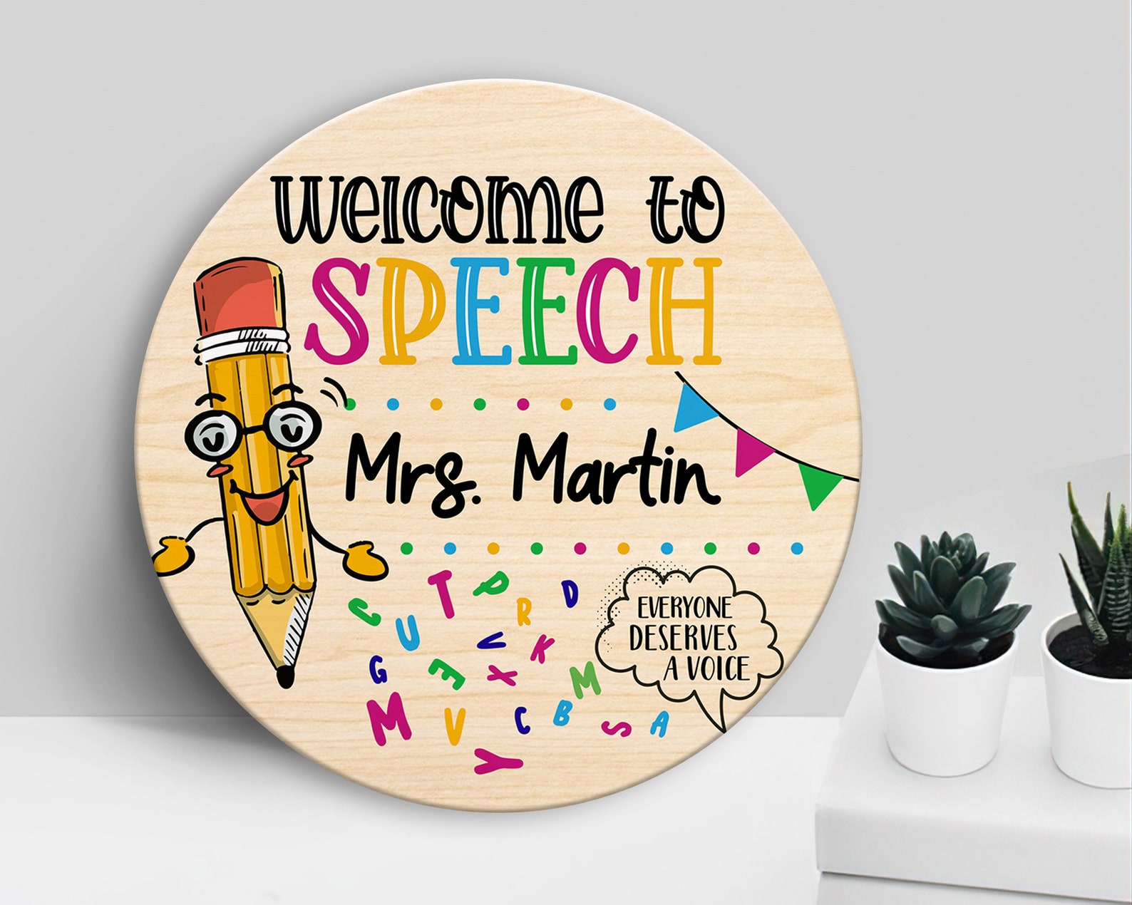 Speech Teacher Door Sign Teacher Door Hanger Teacher Door - Etsy