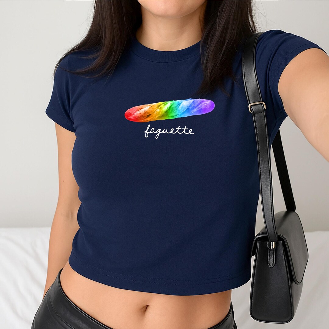 Faguette Rainbow Baby Tee, Pride Month Shirt, LGBT Baguette Shirt ...