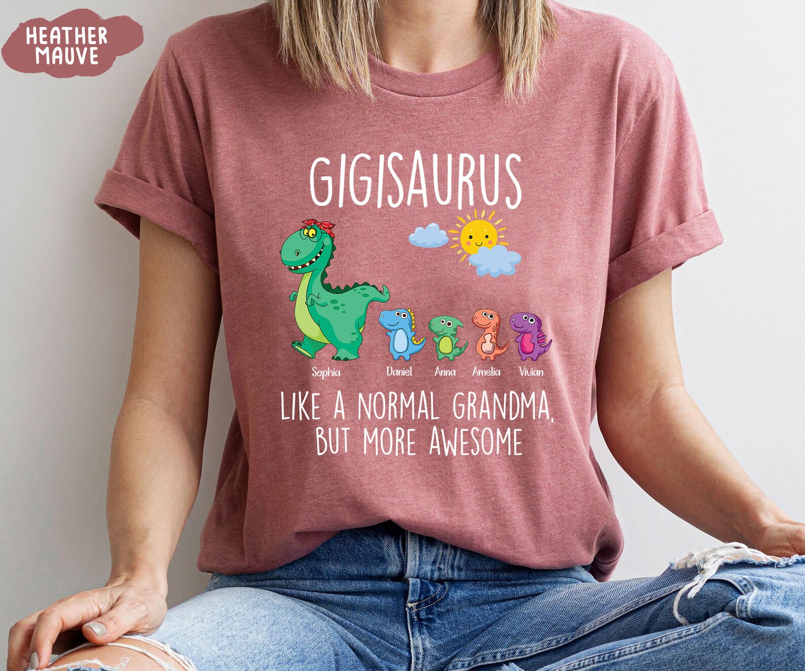 Grandma Dinosaur Shirt Gigisaurus Shirt Grandma Shirt With - Etsy