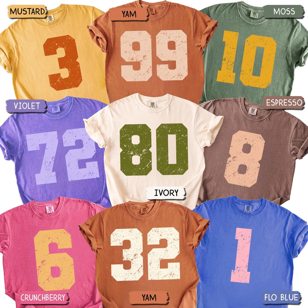 Custom Number Sport Team Matching Shirts: Football/volleyball/baseball ...
