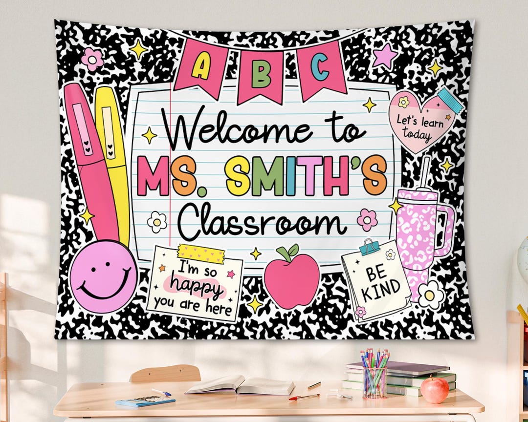 Custom Composition Notebook Welcome to Classroom Tapestries, Class ...