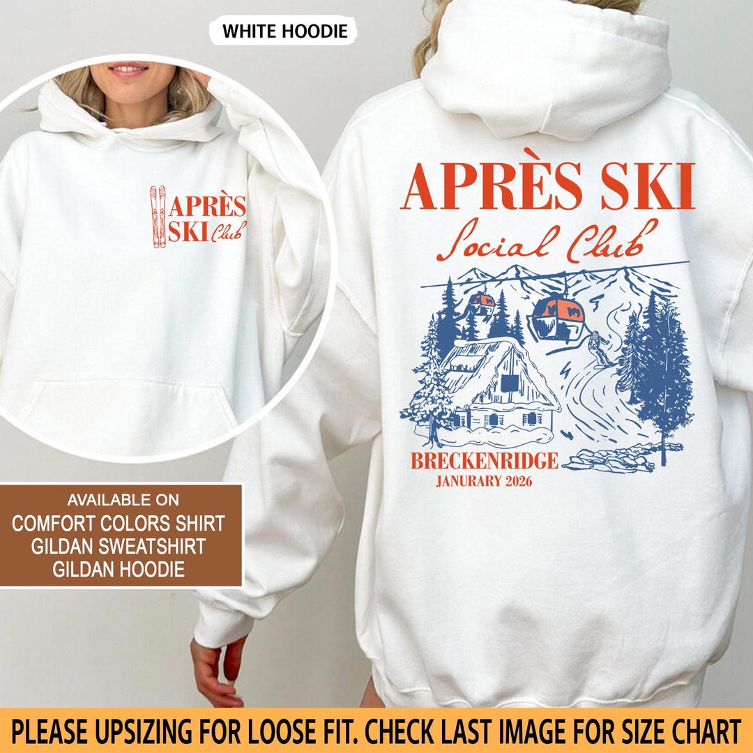 Apres Ski Social Club Sweatshirt Hoodie: Custom Winter Bachelorette ...