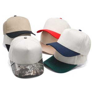 Cream Two-tone 5-panel Snapback Baseball Cap - Etsy