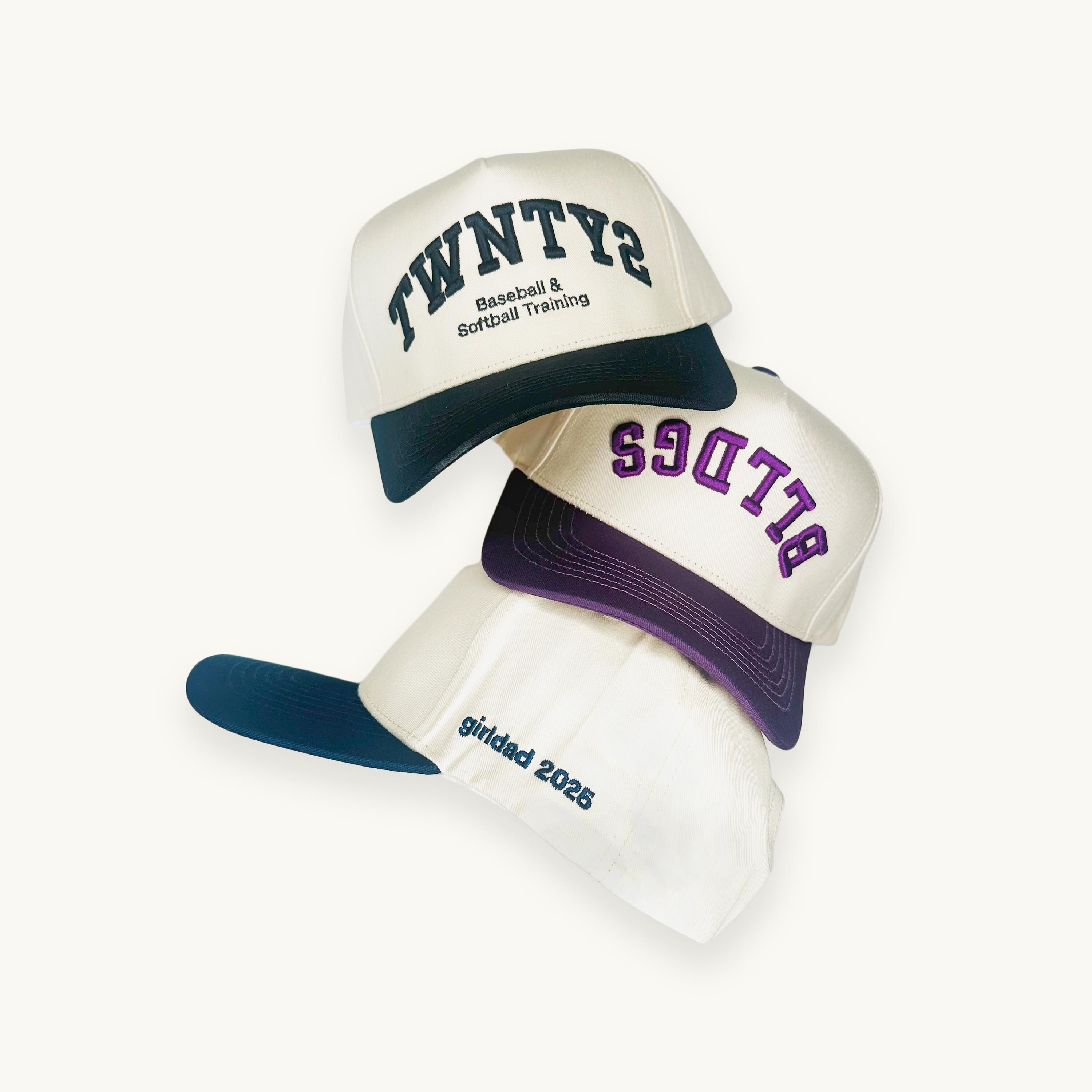 Custom Embroidered Two-tone Snapback Hat: Personalized Retro Arched Cap ...