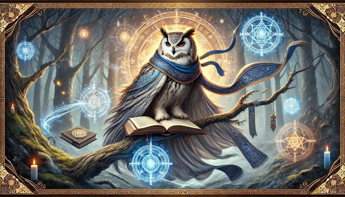 3 Digital - Owl Mage Art – Enchant Your Workspace With Wisdom and Magic ...