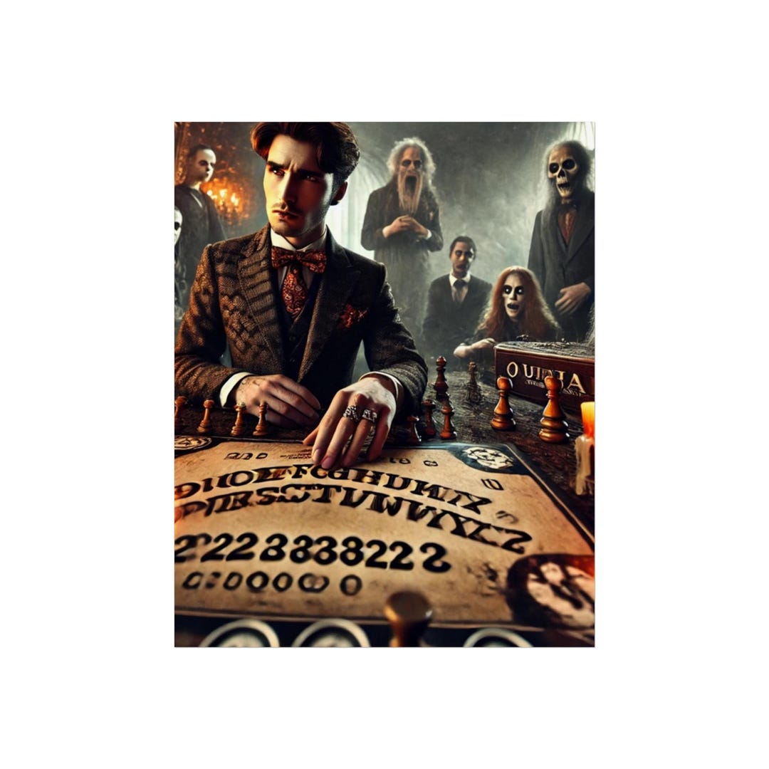 Gothic Seance Wall Art | Mysterious Ouija Board Scene | Dark Occult ...