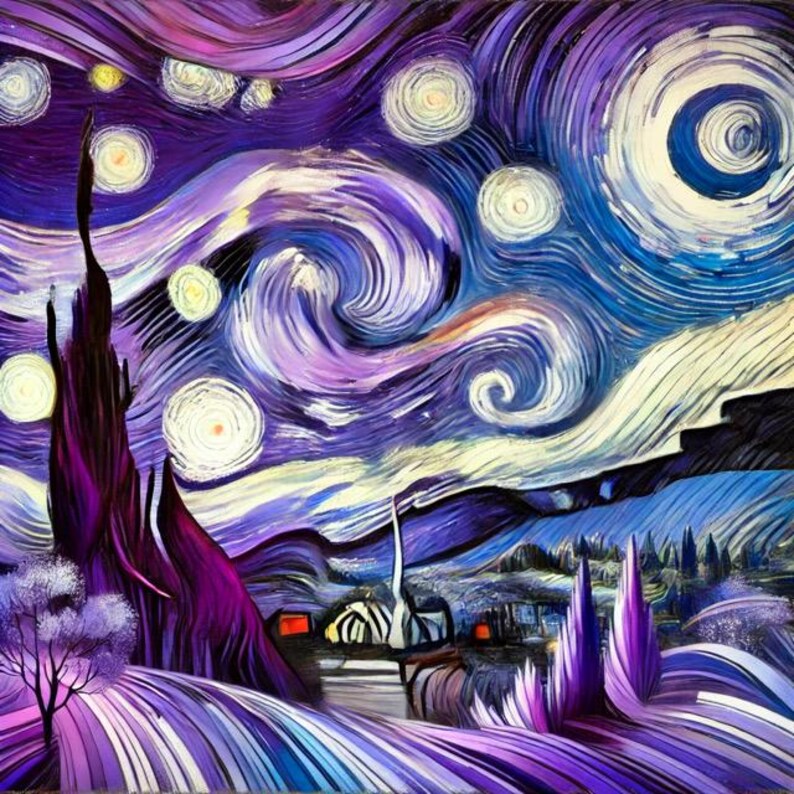 4 Digital - Starry Night Inspired Digital Download – A Modern Twist on a Timeless Classic - Etsy