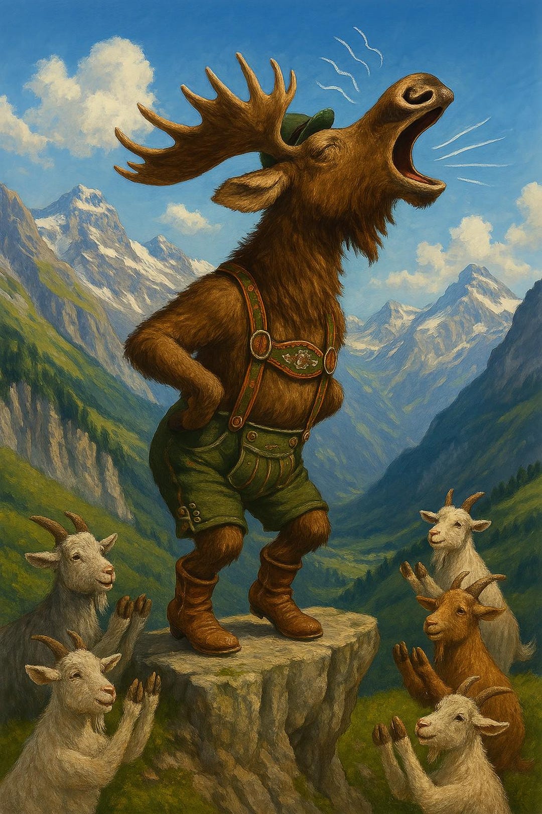 3 Digitals - Yodeling Moose Digital Art Print - Etsy