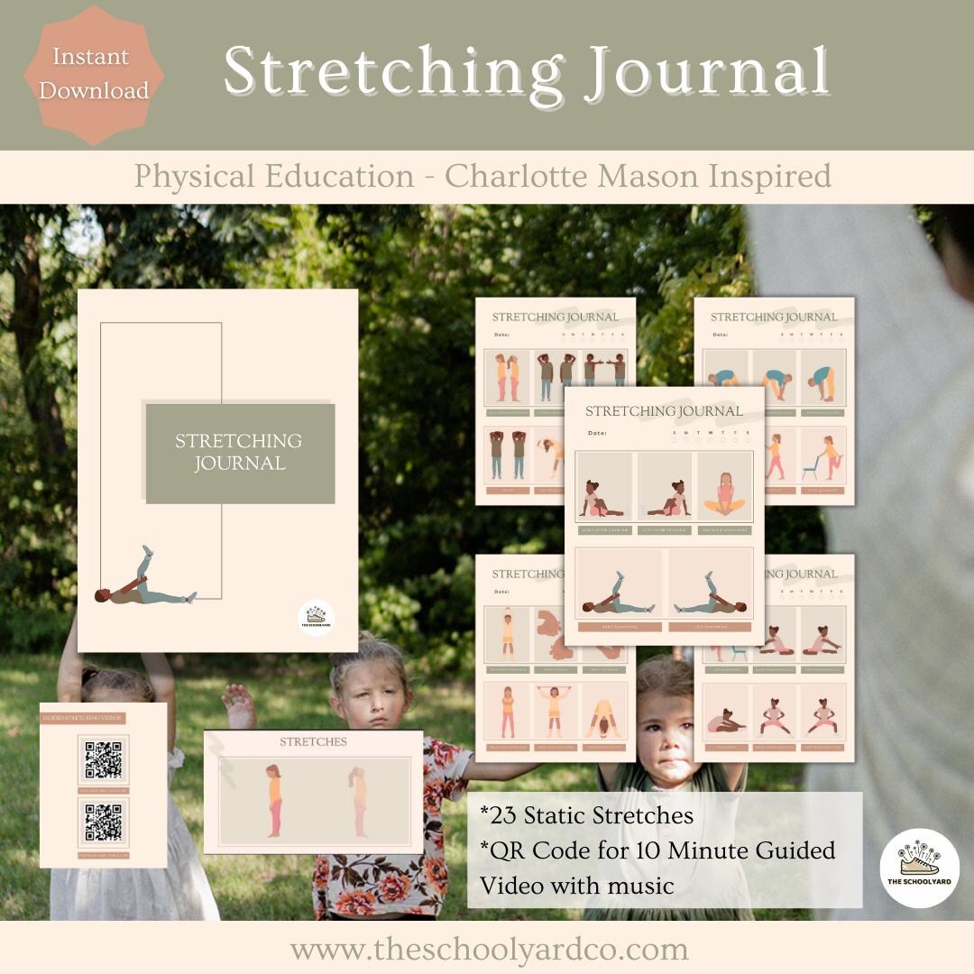 Stretching Journal for Kids With Guided Video - Physical Education ...