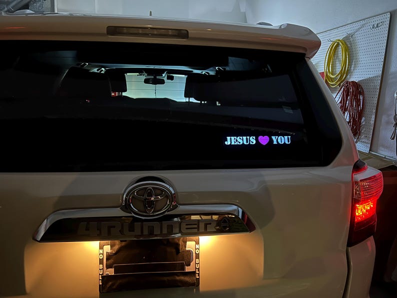 Jesus Loves You Light up Adhesive Decal With 5 Lighting Modes, Electric ...