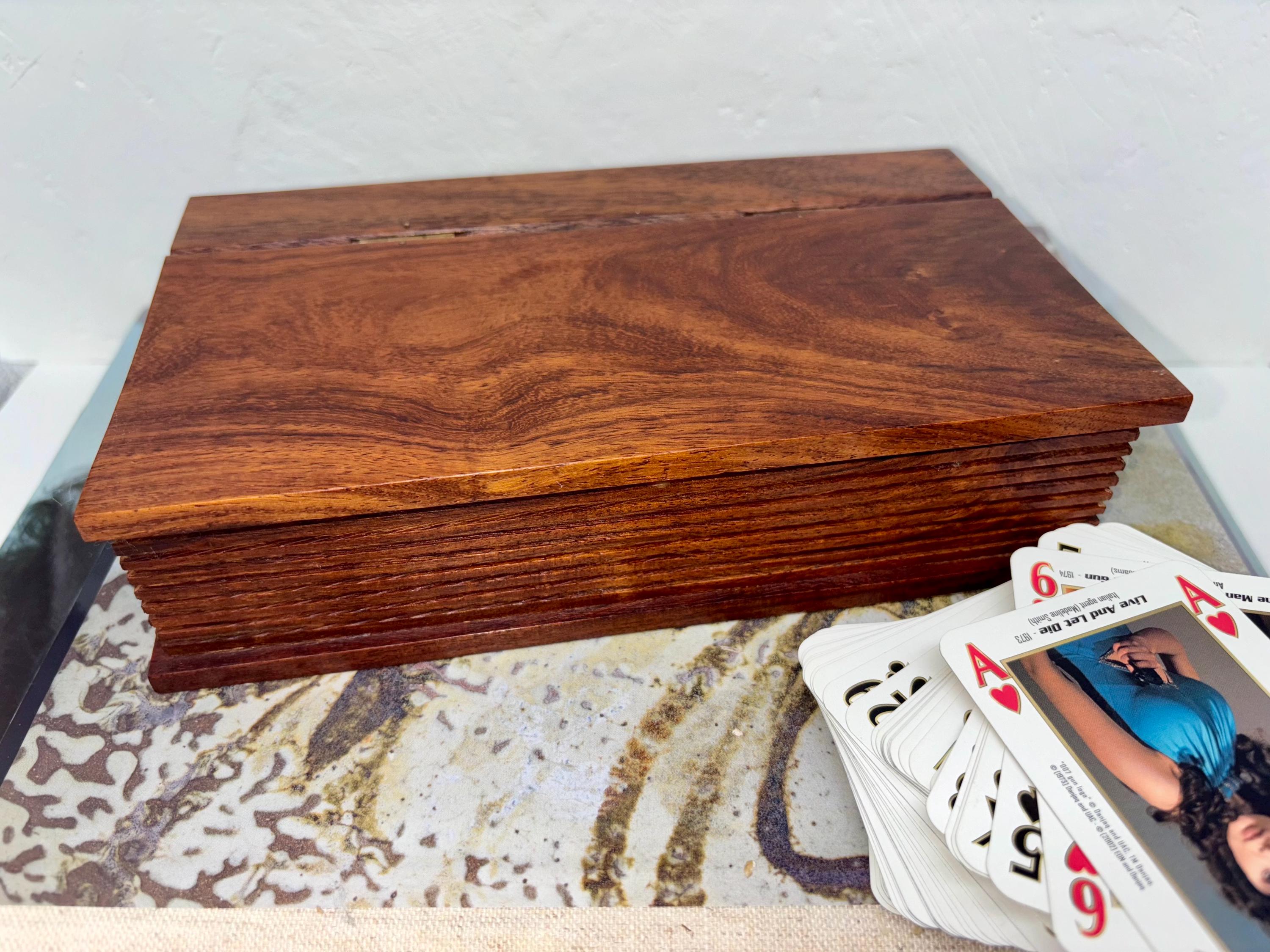 MCM Vintage Teak Carved Box Book Design - Etsy Australia