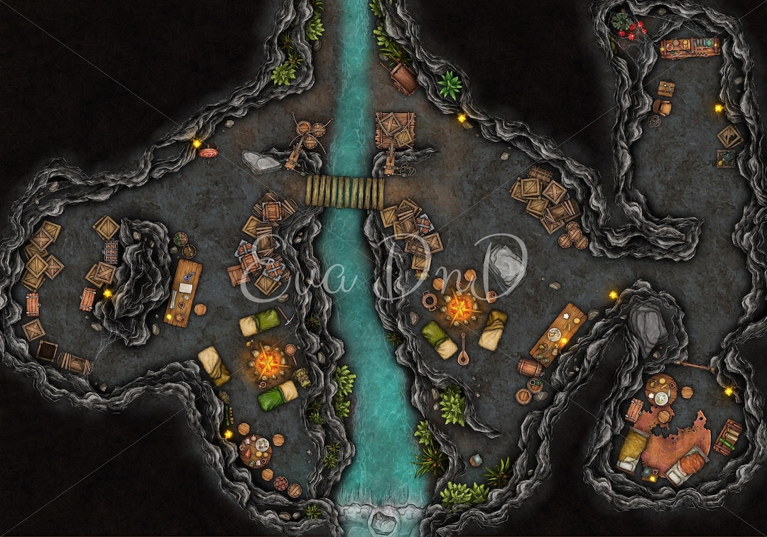 Dnd Bandit Hideout Battle Map - Etsy