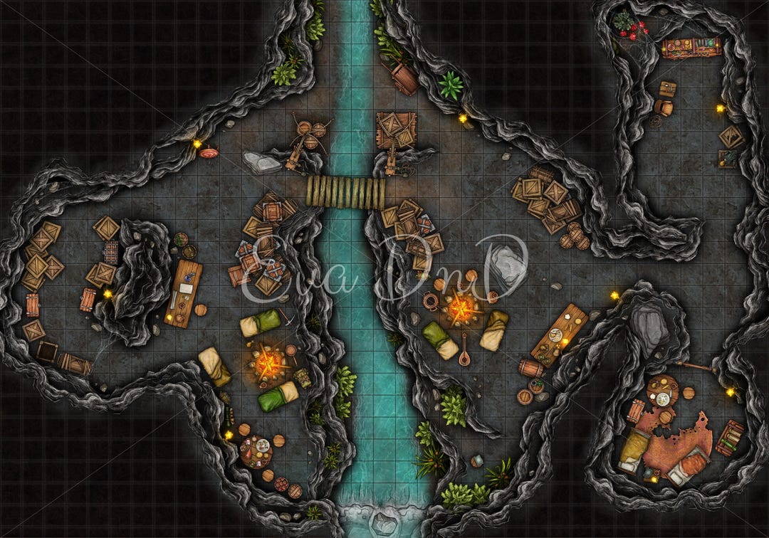 Dnd Bandit Hideout Battle Map - Etsy