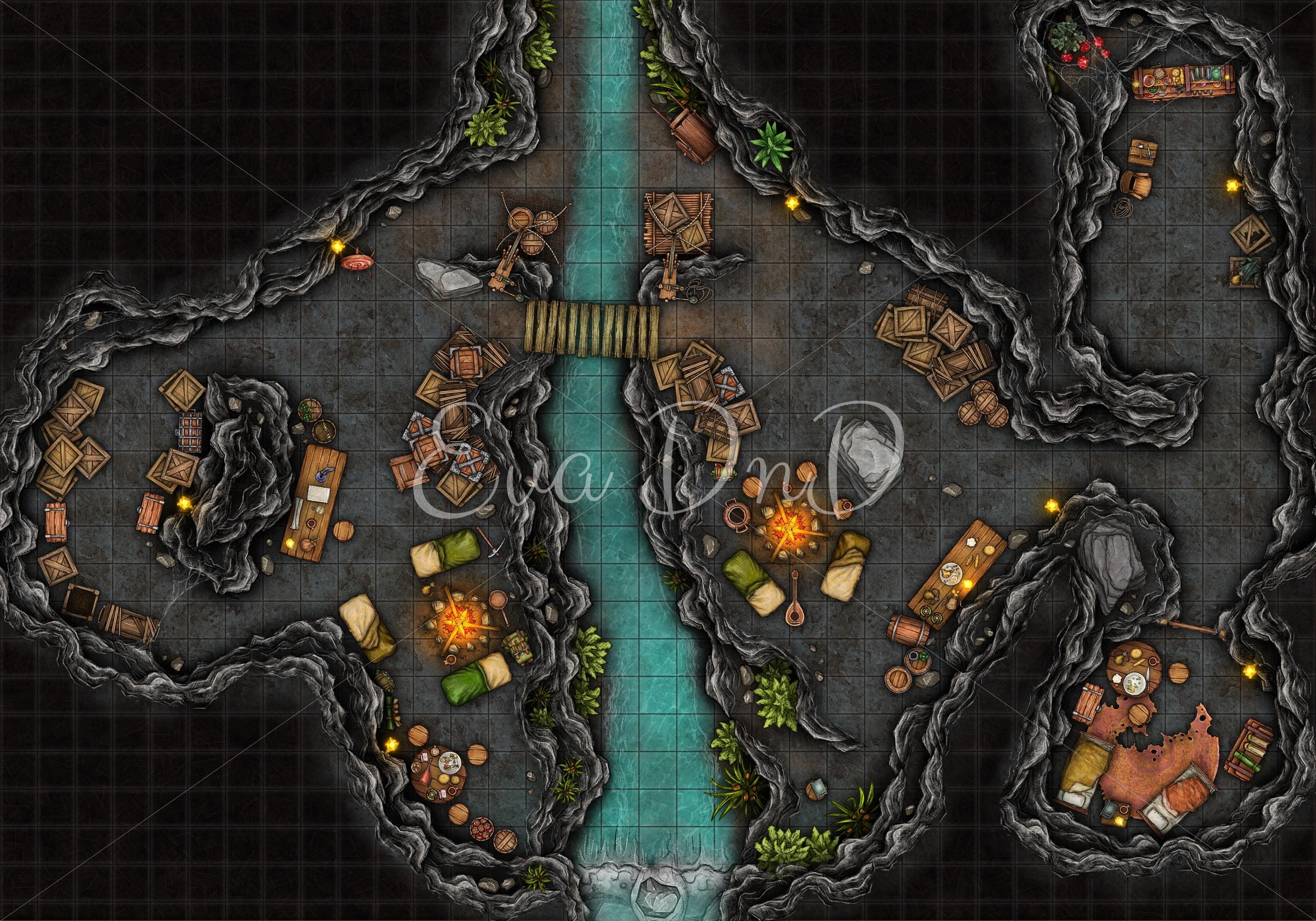 Dnd Bandit Hideout Battle Map - Etsy