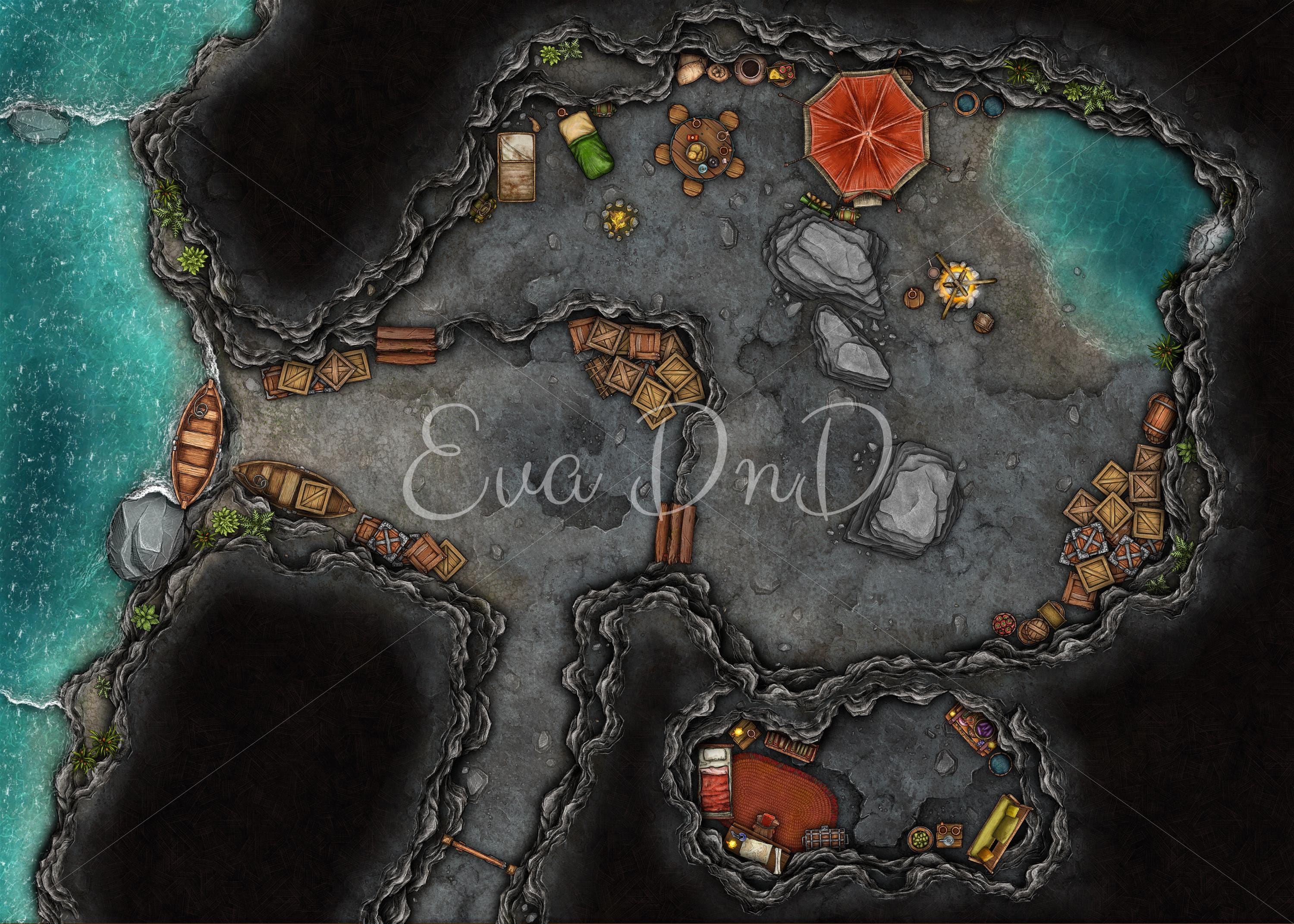 Dnd Smugglers Hideout Battle Map - Etsy