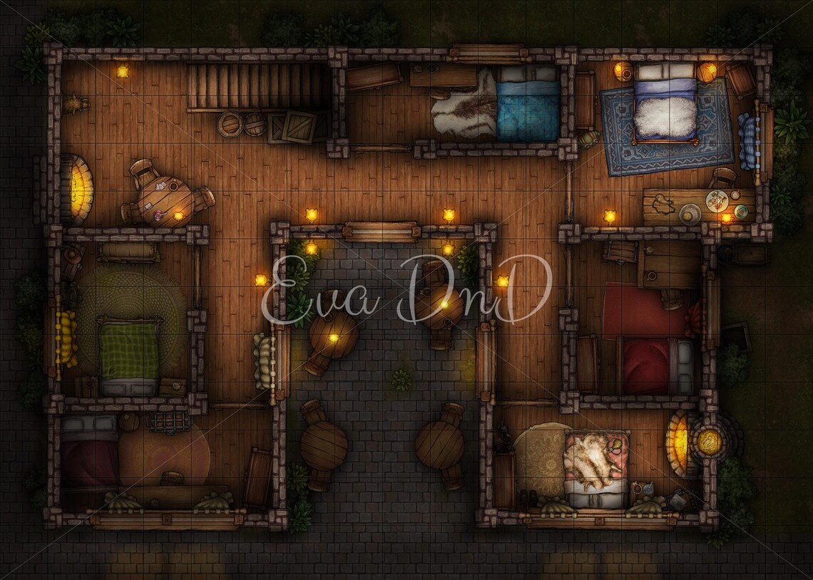 Dnd Inn Tavern Battle Map - Etsy