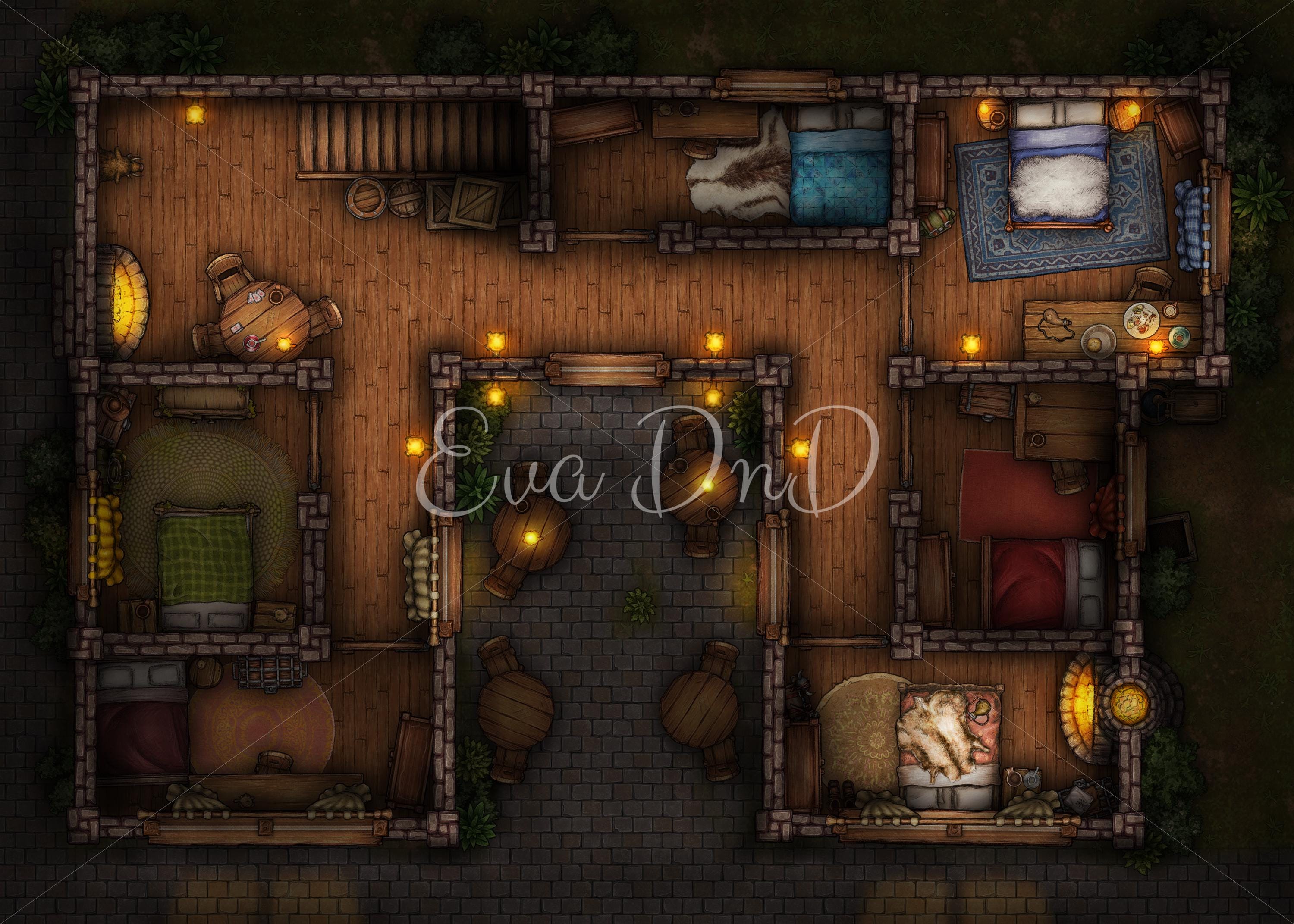 Dnd Inn Tavern Battle Map - Etsy