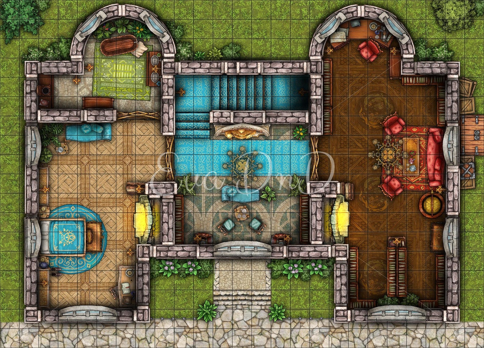 Dnd Mansion Battle Map - Etsy