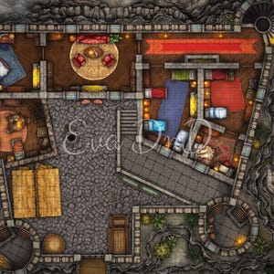 Dnd Mountain Cliff Fortress Castle Hold Battle Map - Etsy