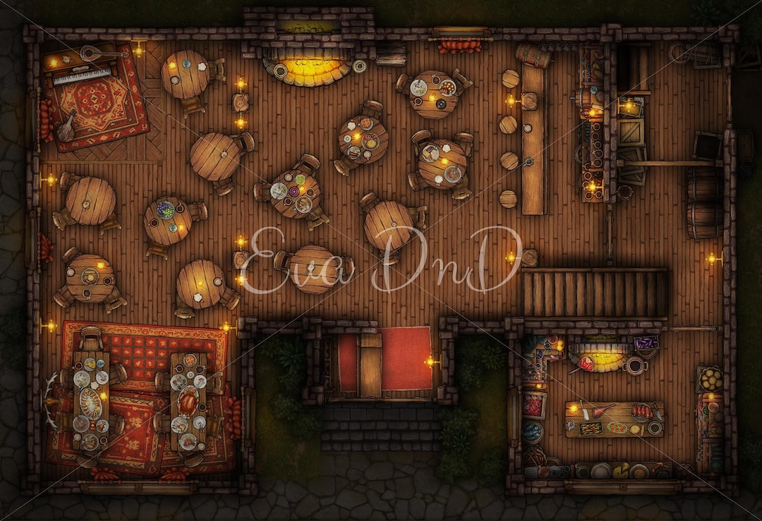 Dnd Tavern Battle Map - Etsy