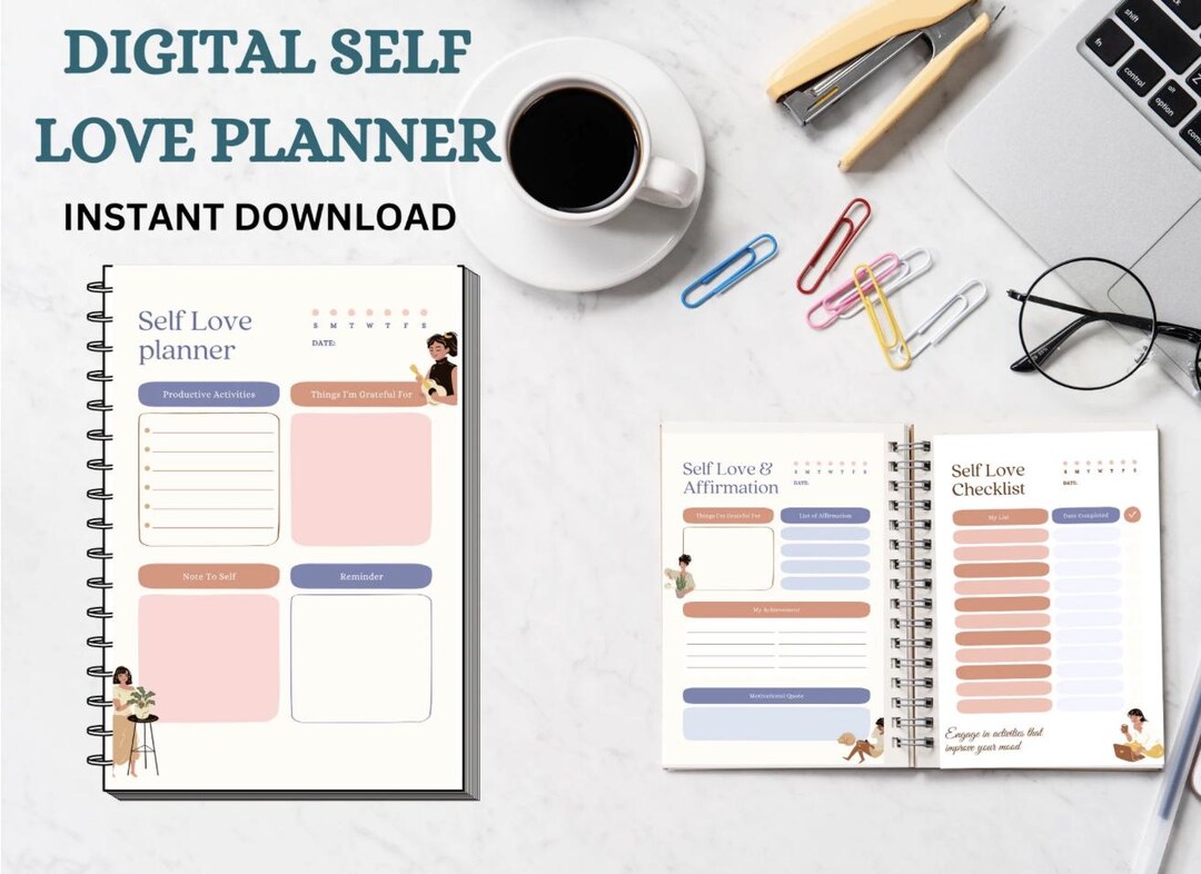 Self Love Journal Printable - Instant Download, Self Care Planner, Self ...