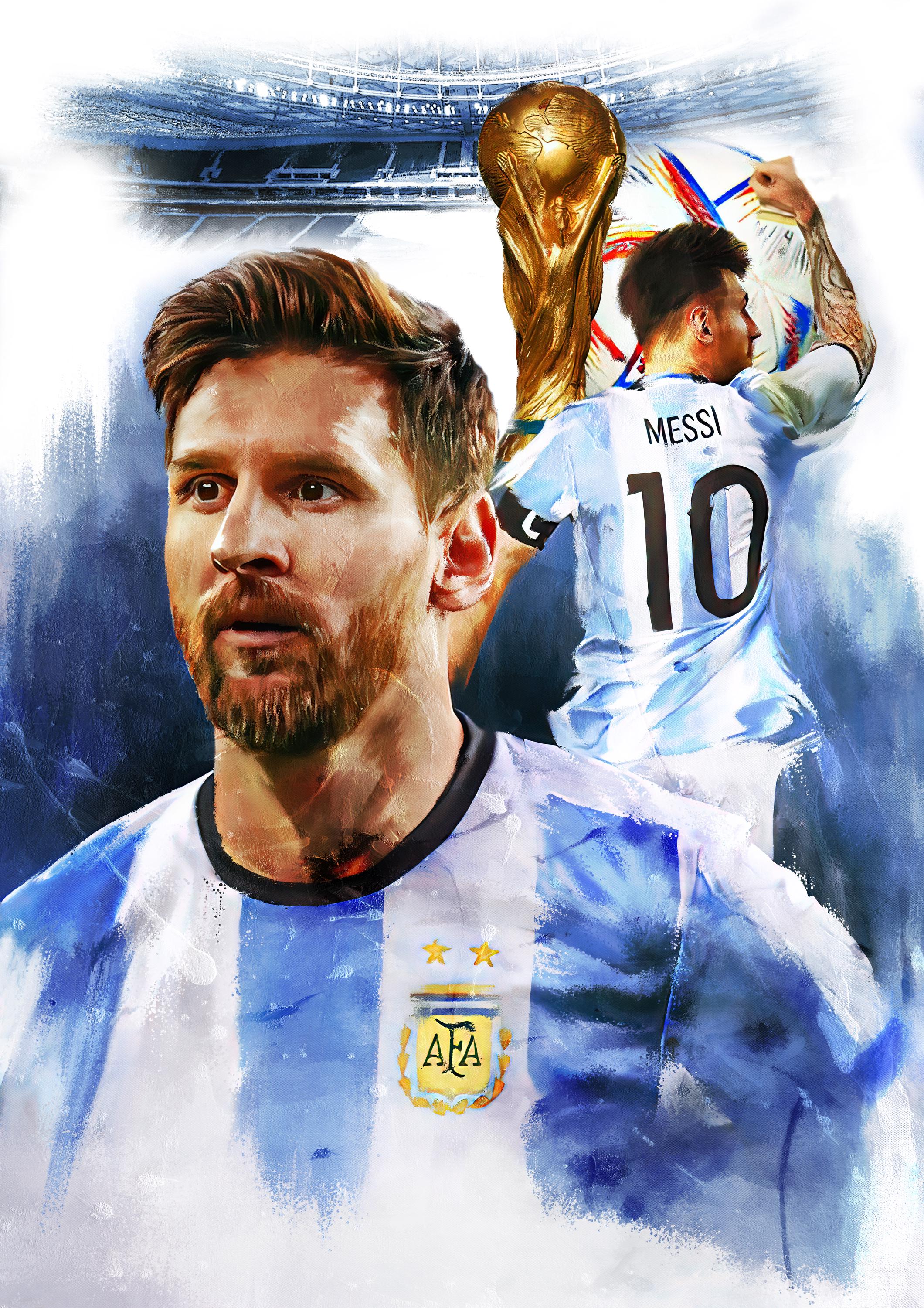 Lionel Messi – the Football Star | Abstract Art | Sports Painting ...