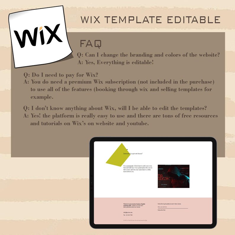 Wix Website Template for Online Language Course School - Wix Website ...