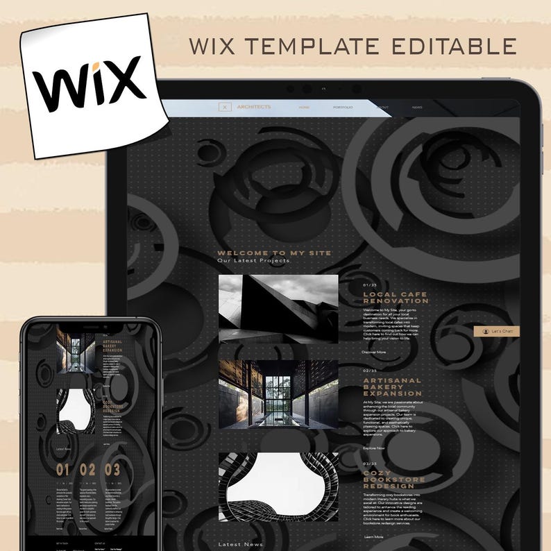 Wix Website Template for Architect Company Architectural Landing Page ...