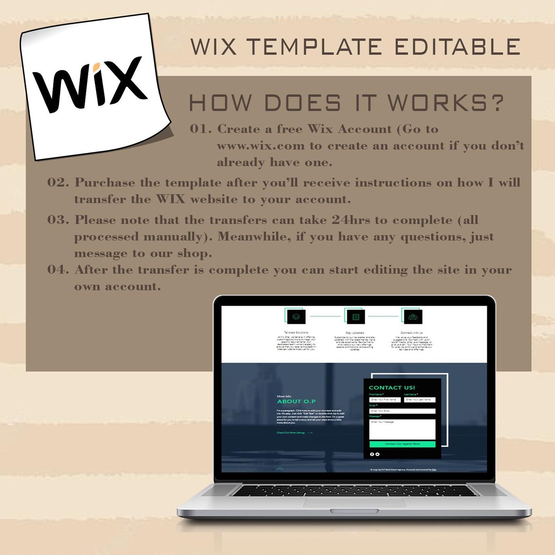 Wix Website Template for Real Estate Landing Page - Wix Website Design ...