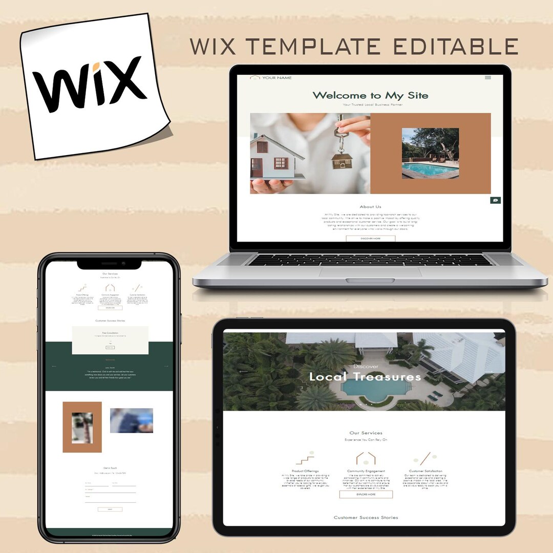 Wix Website Template for Real Estate Consultant Page - Wix Website ...