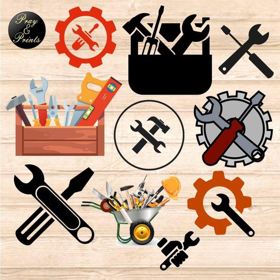 Hand Tools Equipment Toolbox Drawing Illustration Clipart, Digital ...