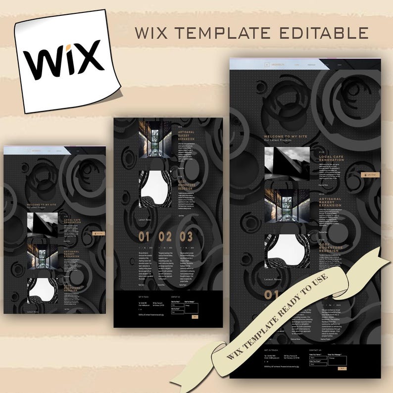 Wix Website Template for Architect Company Architectural Landing Page ...