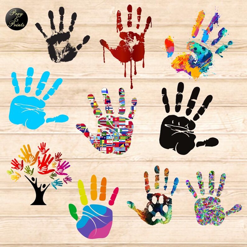 Handprint Fingerprint Handtool Hands Finger Illustration, Clipart ...