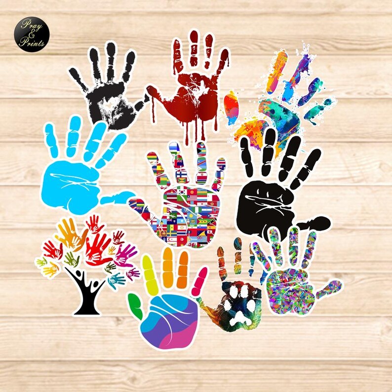 Handprint Fingerprint Handtool Hands Finger Illustration, Clipart ...
